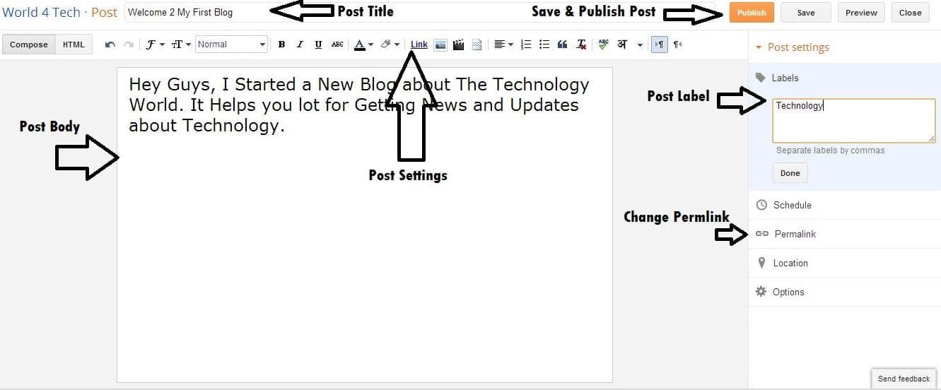 使用 Blogger 创建博客