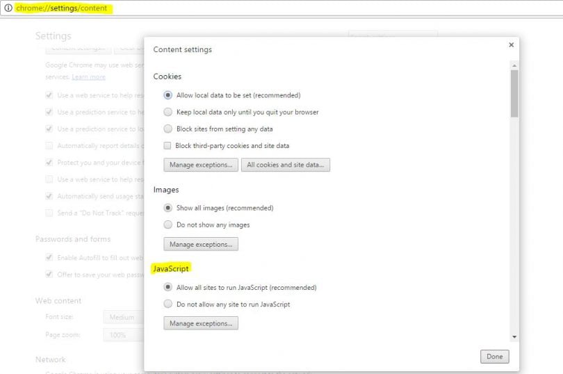 How to Enable or Disable JavaScript in Google Chrome Browser – JustWebWorld How to Enable or Disable JavaScript in Google Chrome Browser – JustWebWorld