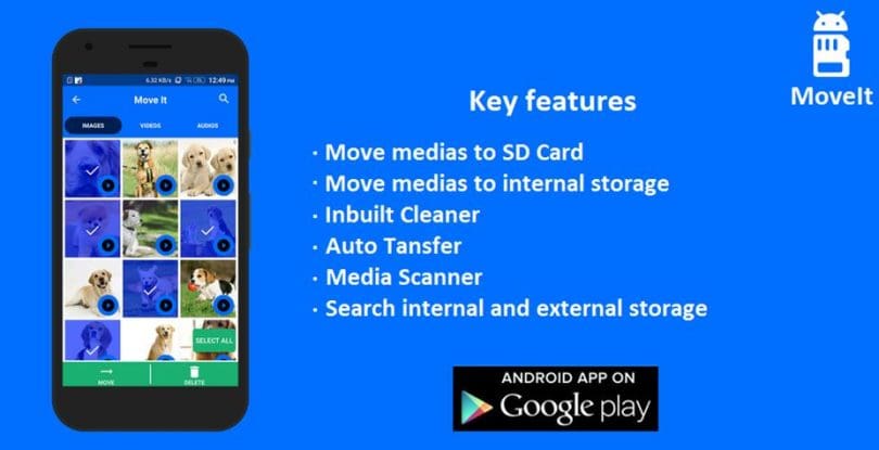 MoveIt App: Transfer Your Media Files to SD Card On Android